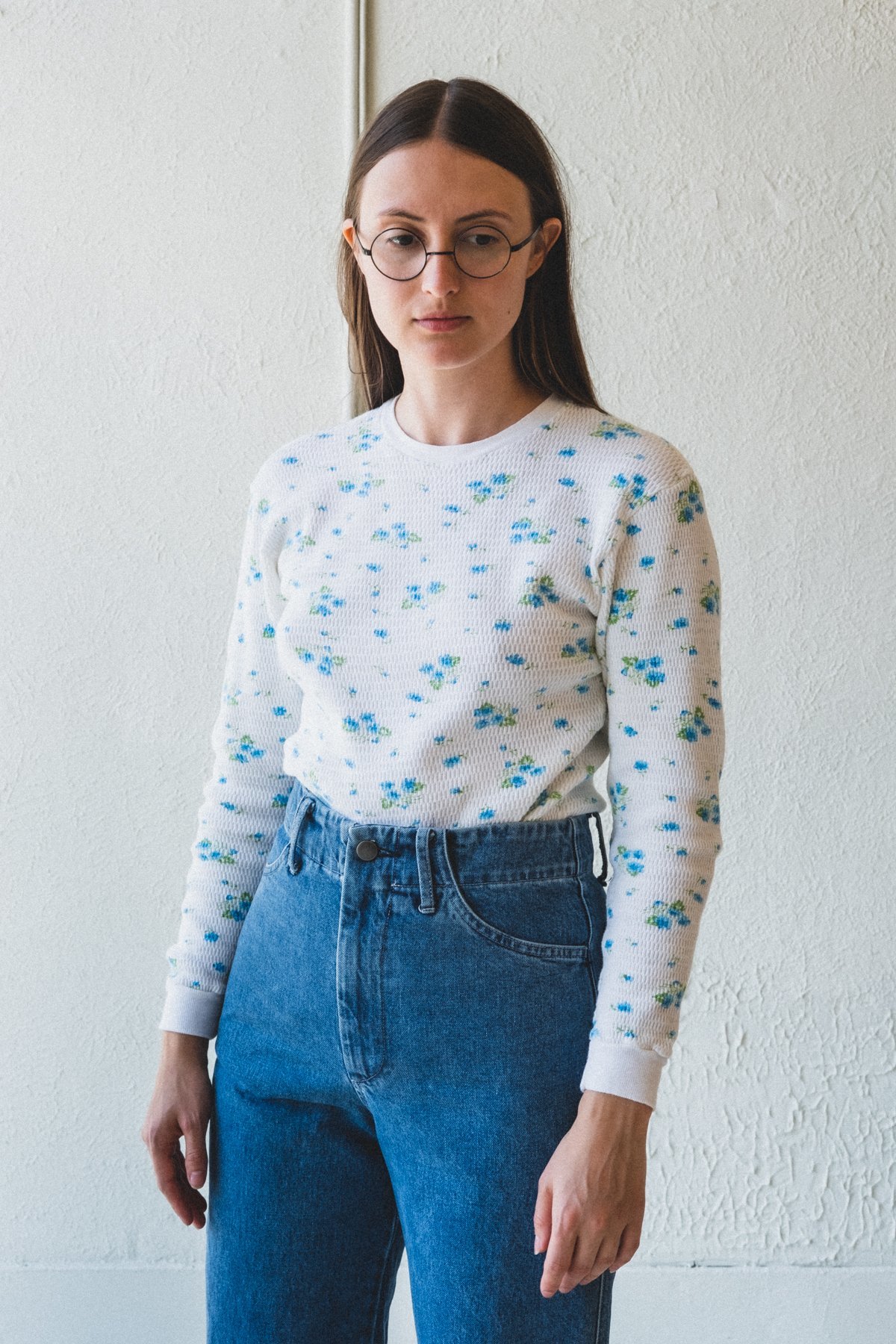 Vintage Waffle Tee - Floral | Garmentory