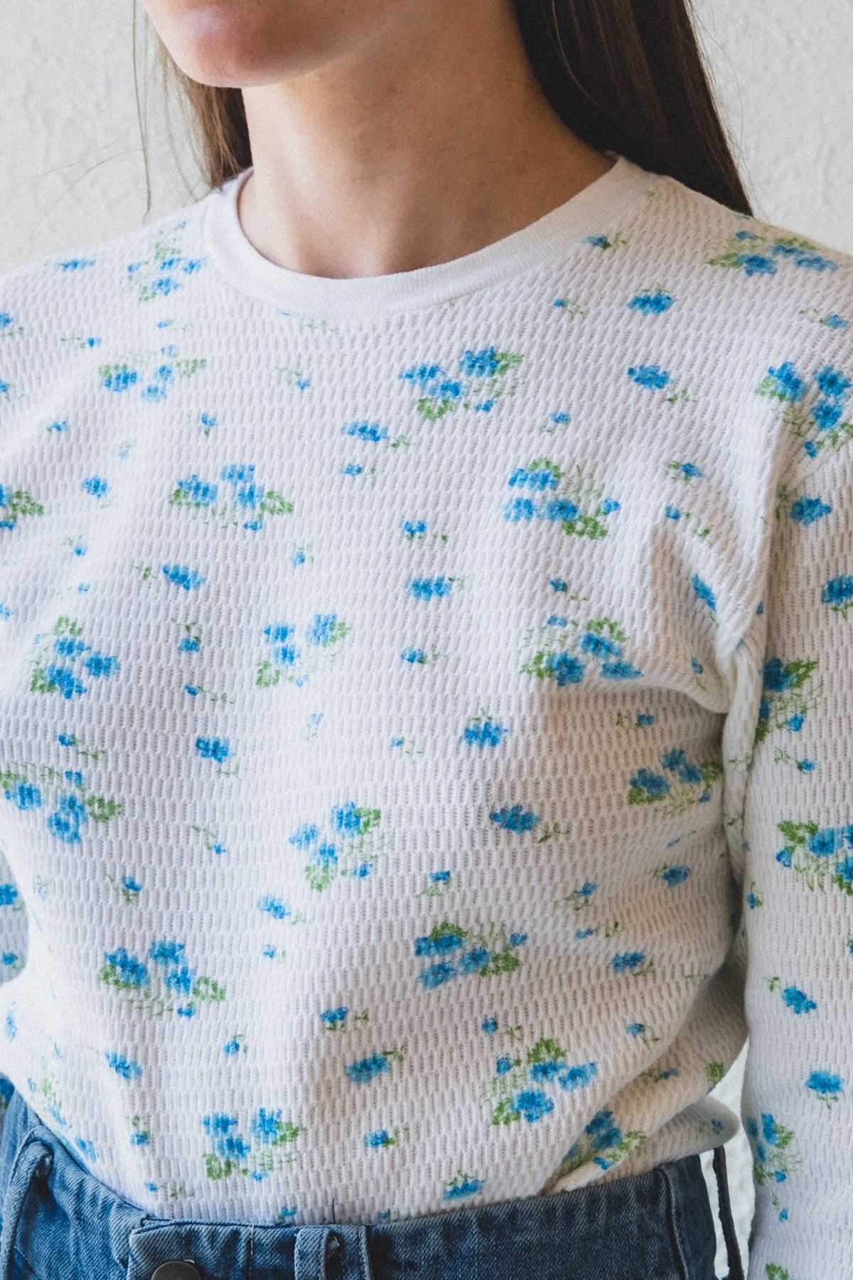 Vintage Waffle Tee - Floral | Garmentory