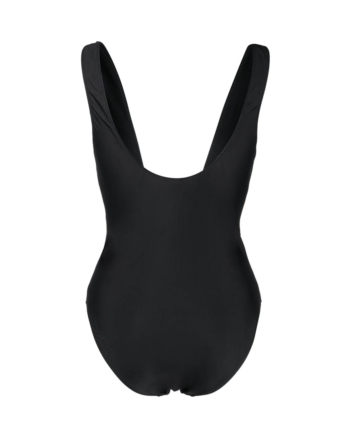 GANNI Gathered Plunge-Neck Swimsuit | Garmentory