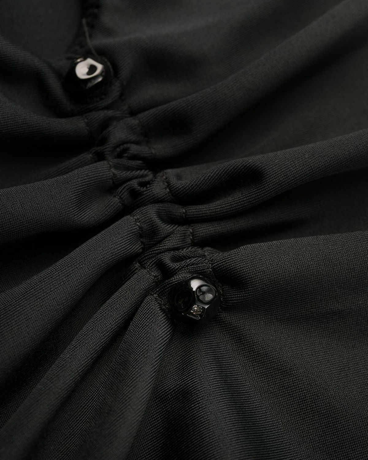 GANNI Gathered Plunge-Neck Swimsuit | Garmentory