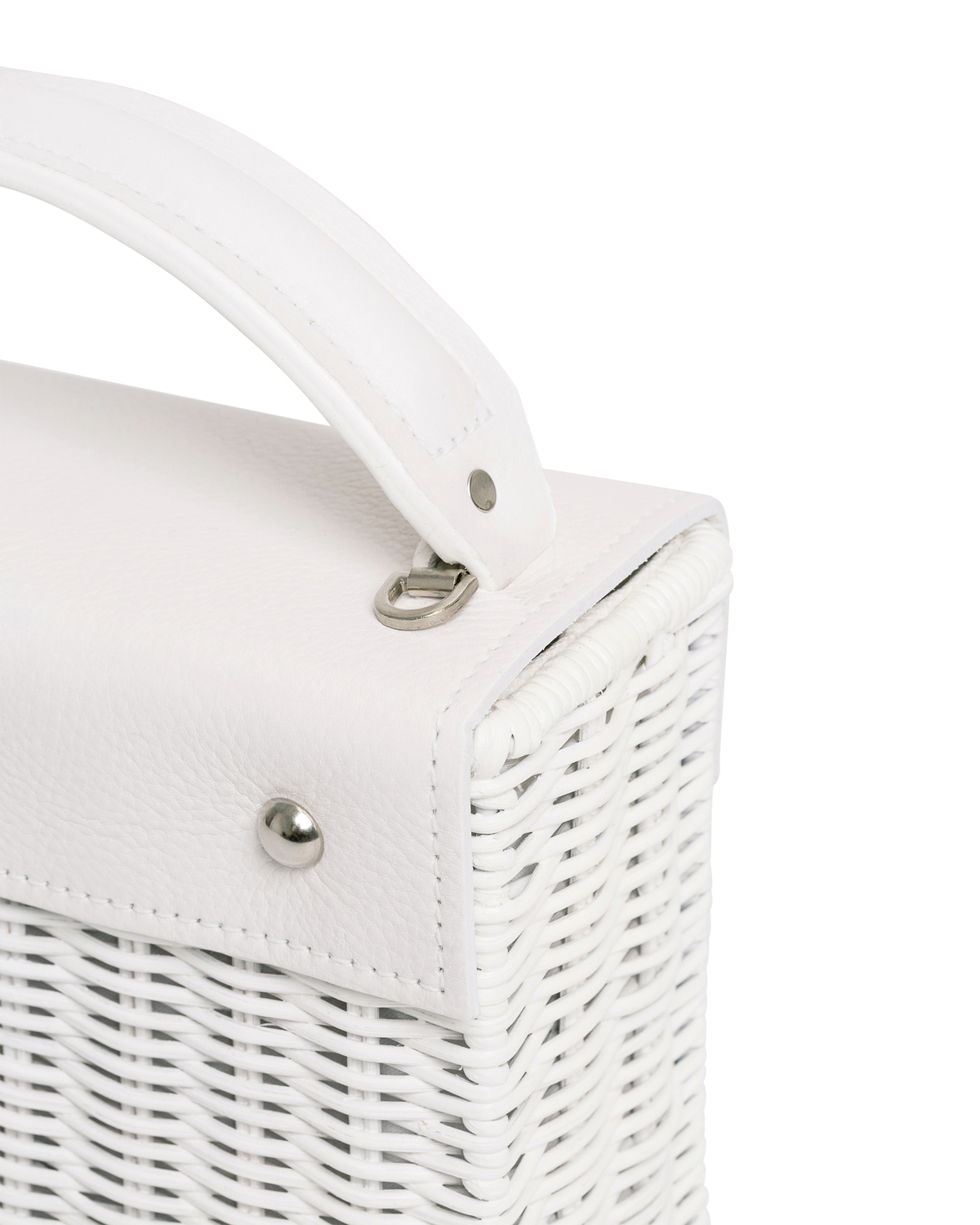 Wicker Wings Kuai Wicker Handbag - White | Garmentory