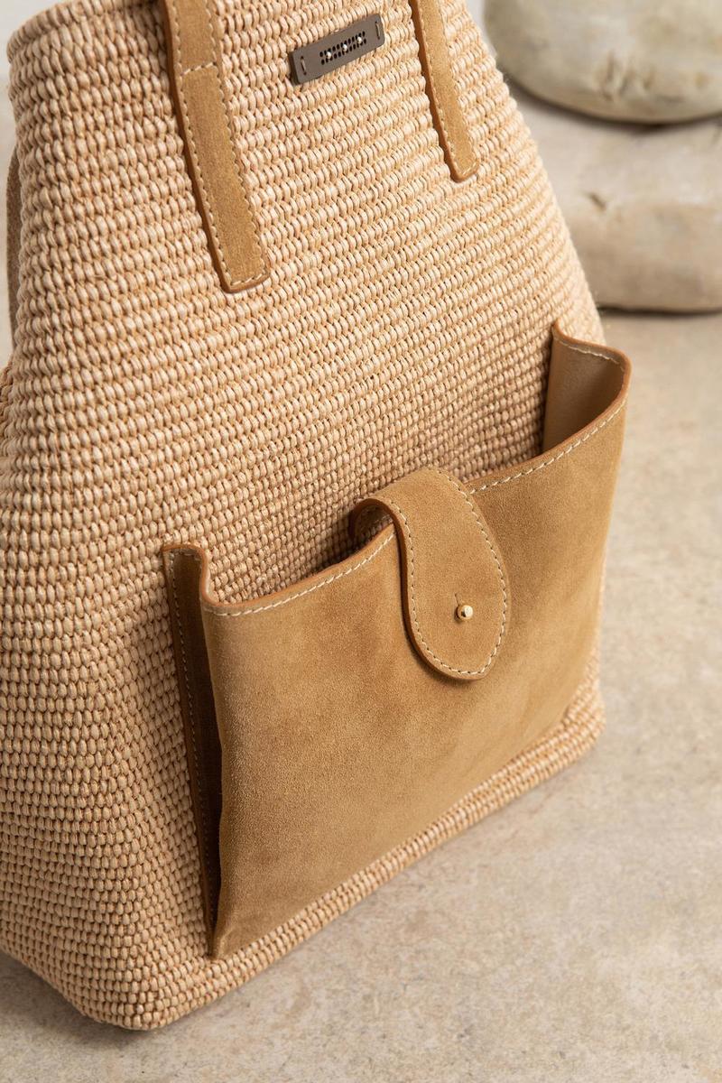 Peserico Woven Raffia Backpack | Garmentory