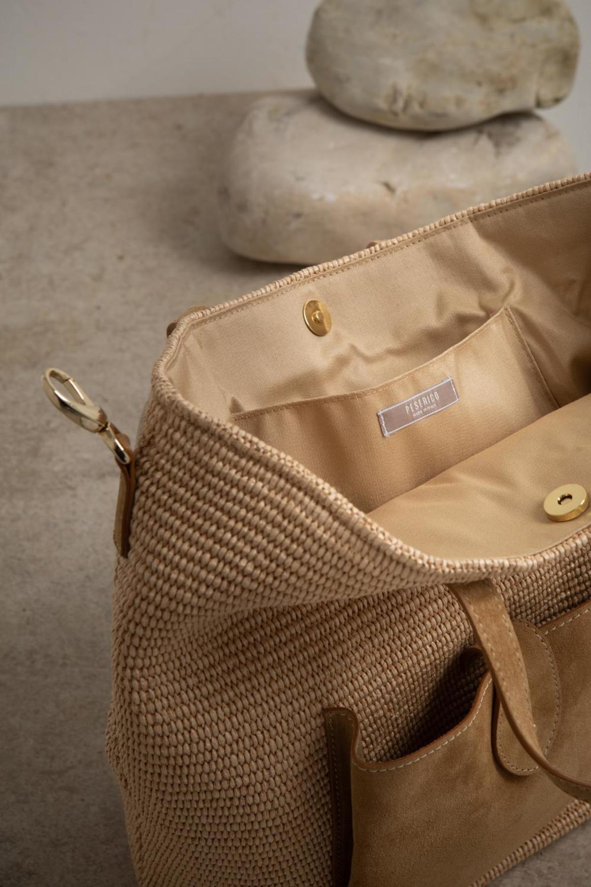 Peserico Woven Raffia Backpack | Garmentory