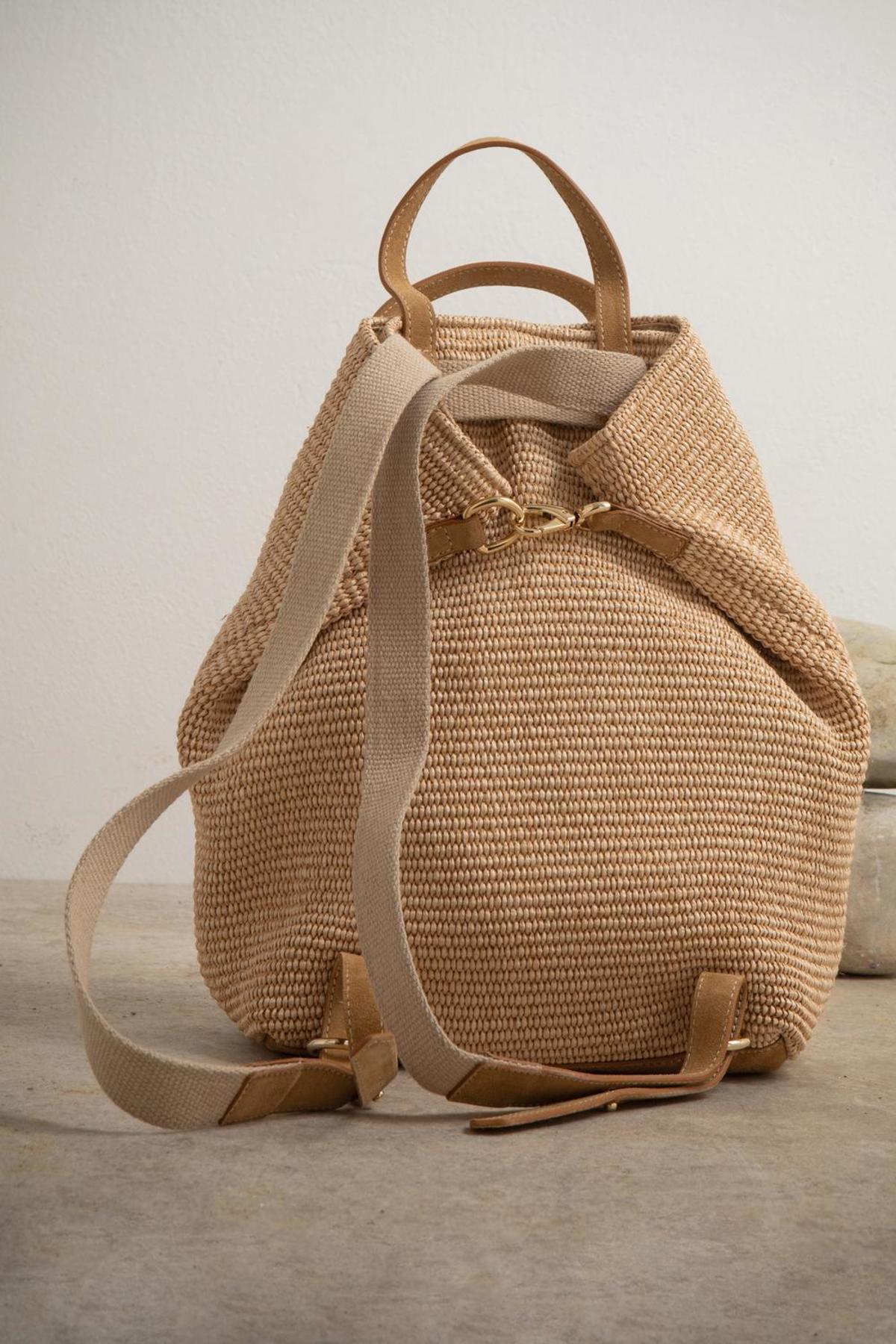 Peserico Woven Raffia Backpack | Garmentory