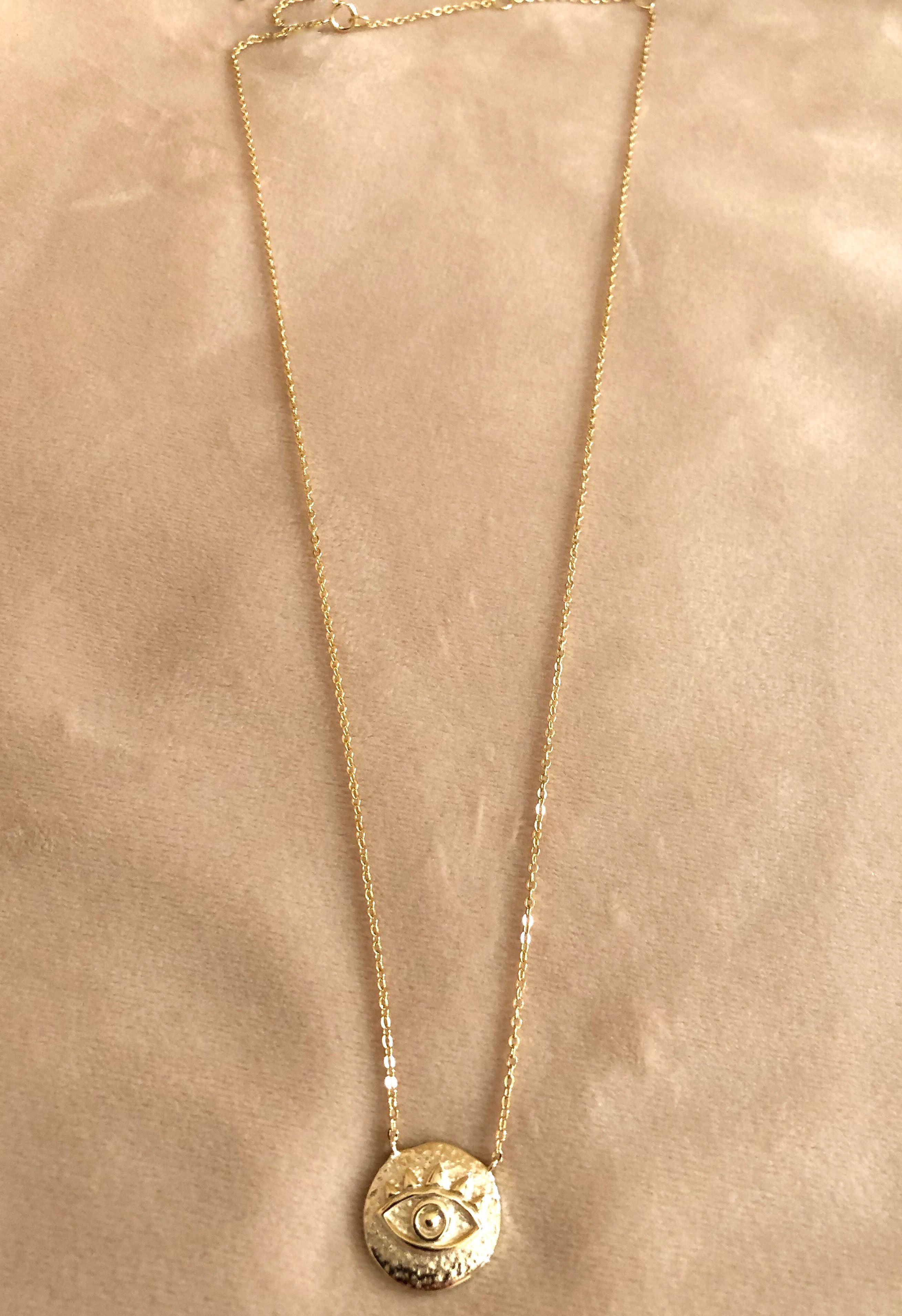 SS JEWELRY Small Evil Eye Coin Necklace | Garmentory
