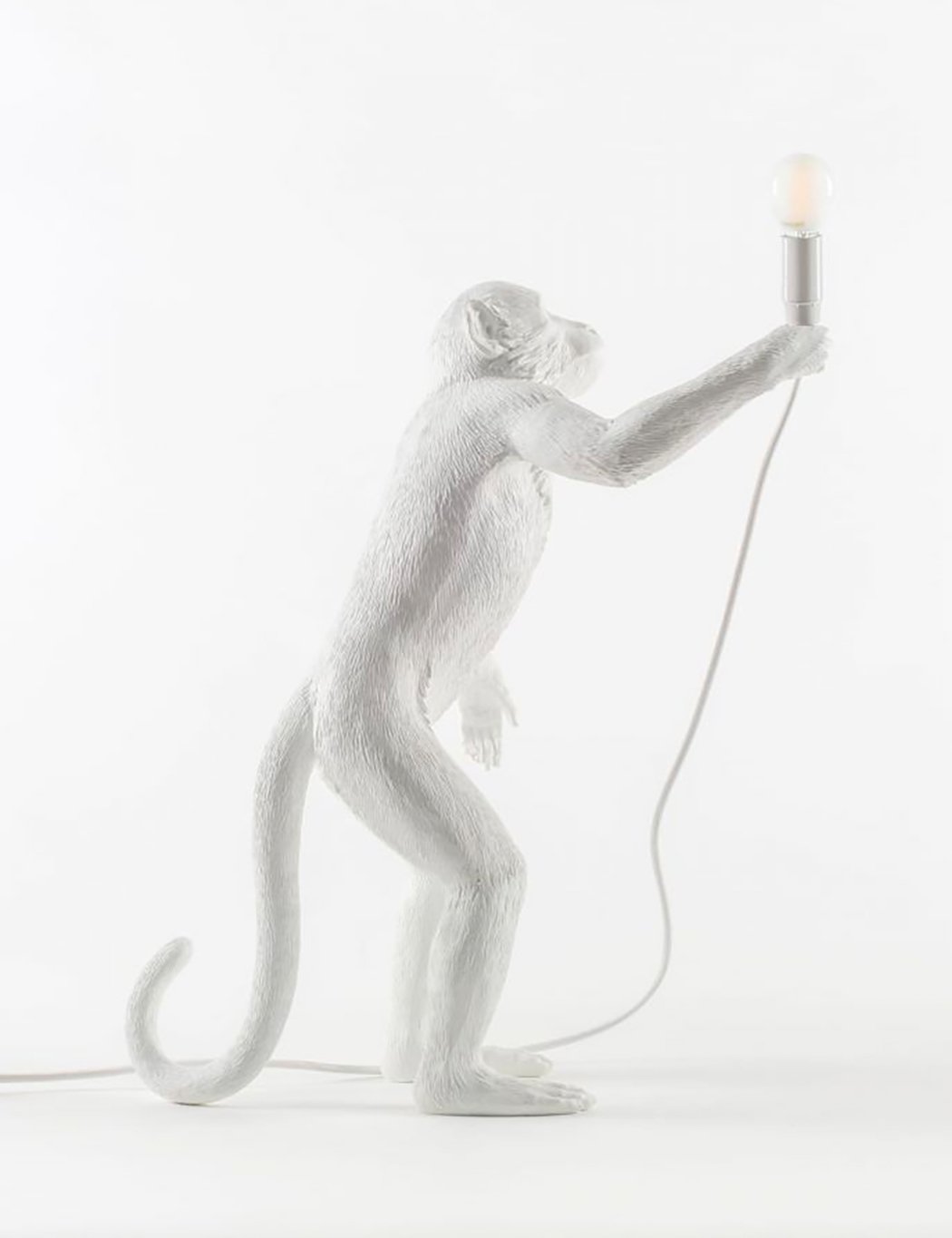 Seletti Monkey Lamp Standing - White | Garmentory