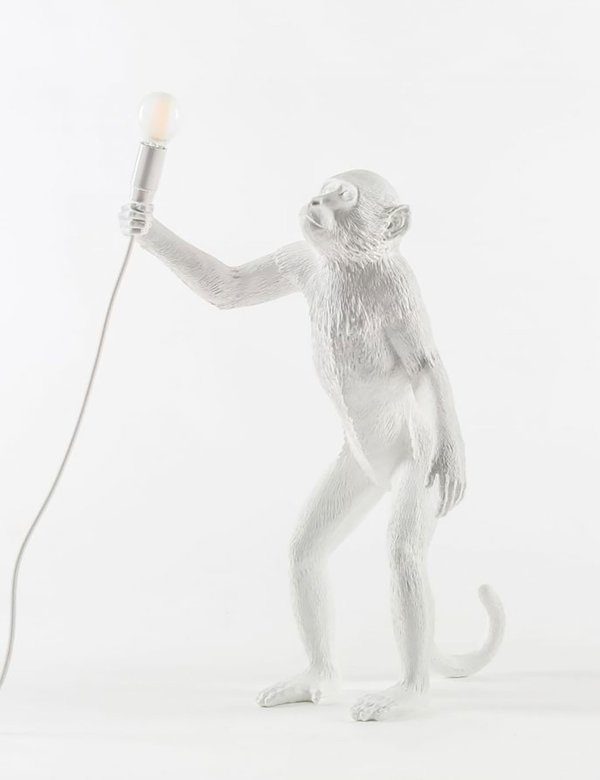 Seletti Monkey Lamp Standing - White | Garmentory