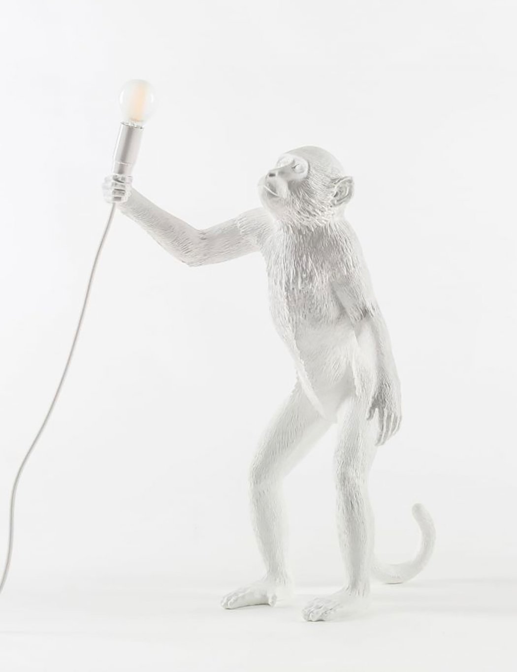 Seletti Monkey Lamp Standing - White | Garmentory