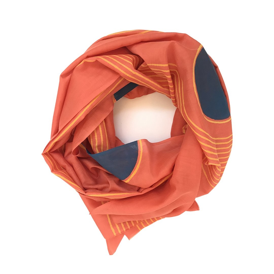 Block Shop Textiles Silk Cotton Block Print Scarf | Garmentory