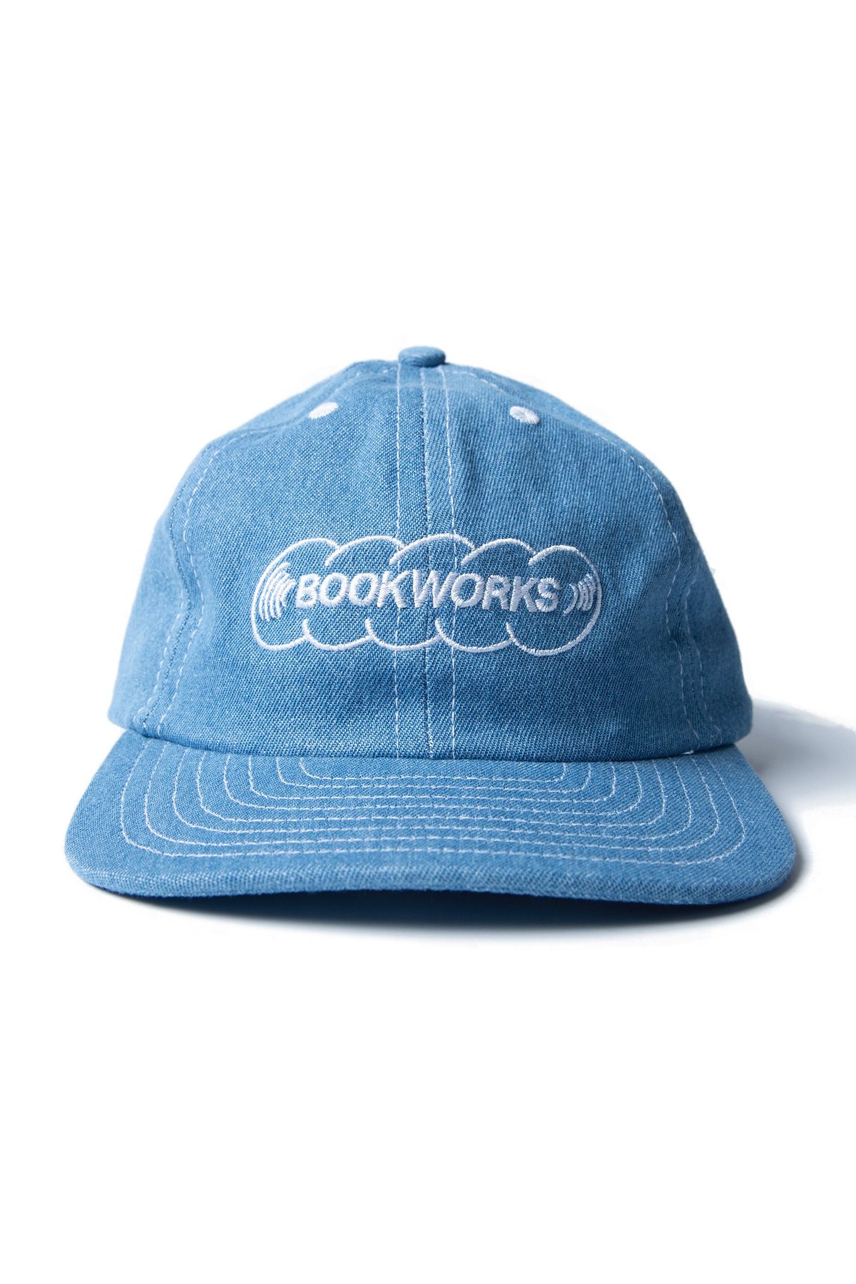 Book Works Record Logo Light Denim Hat | Garmentory