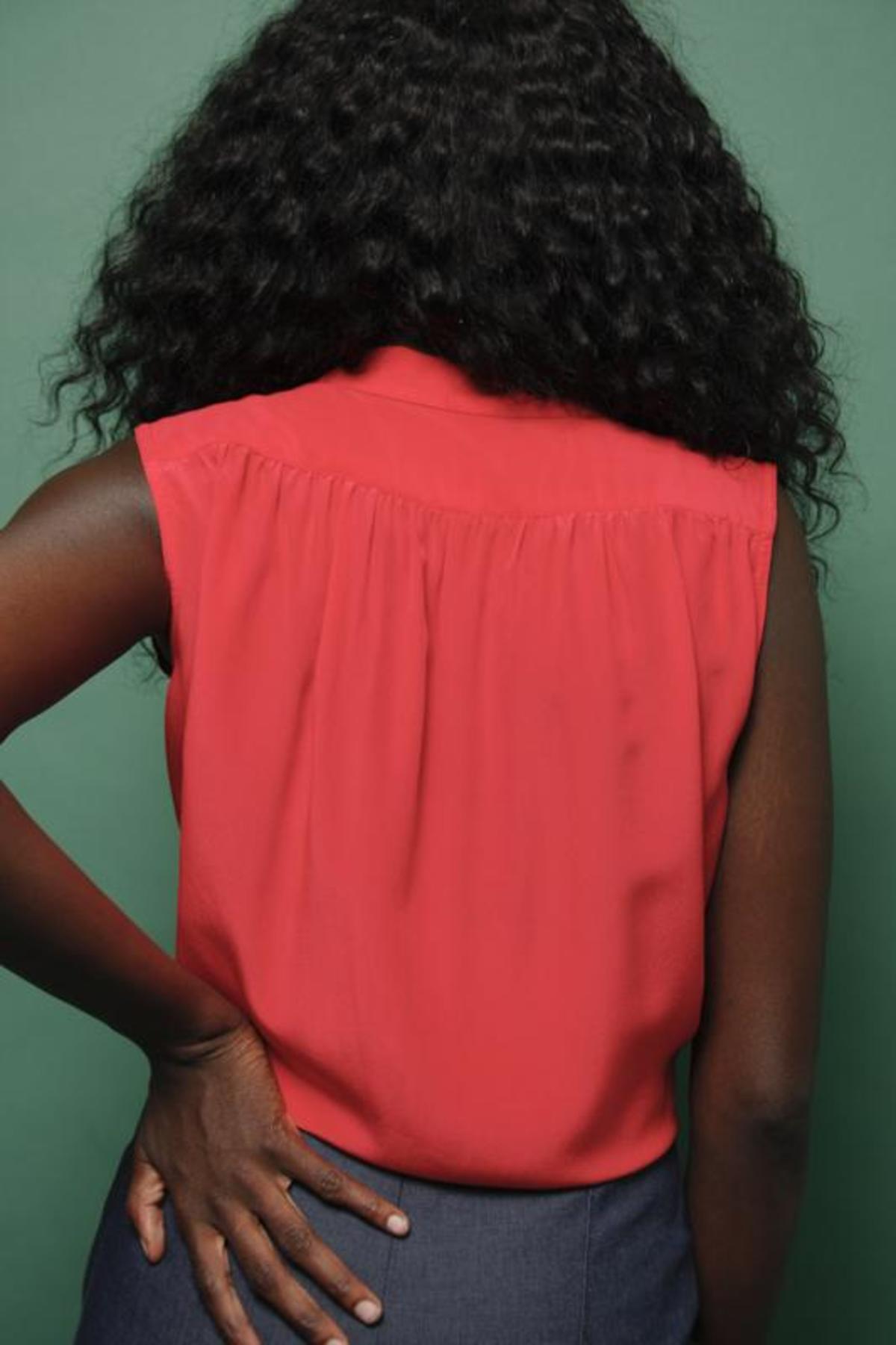 VINTAGE SILK TOP - RED | Garmentory