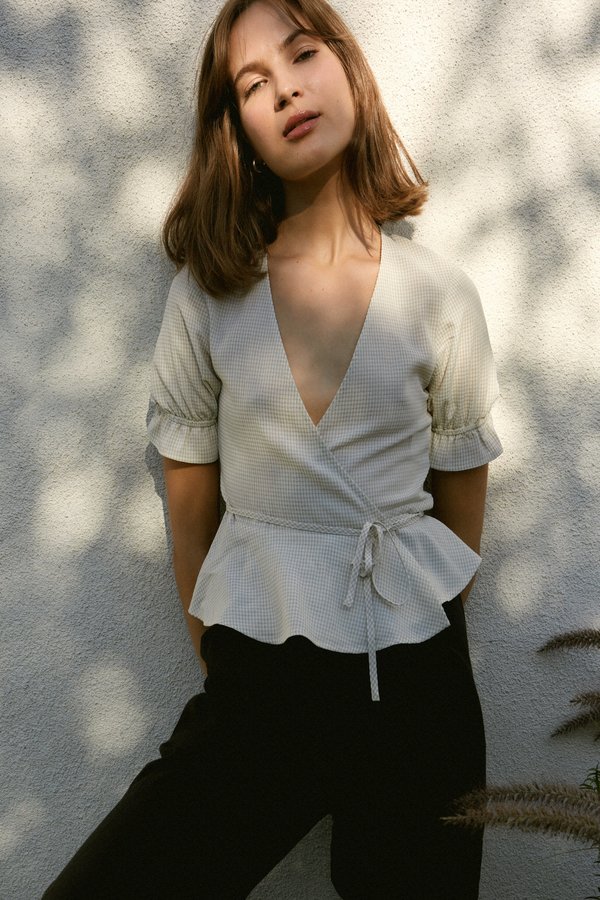 Laura Top in Sage | Garmentory