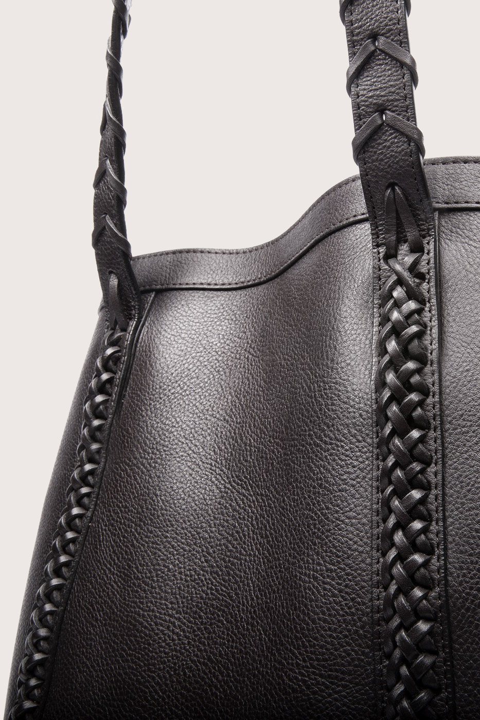 Lotuff Braided Angle Tote Bag - Black | Garmentory