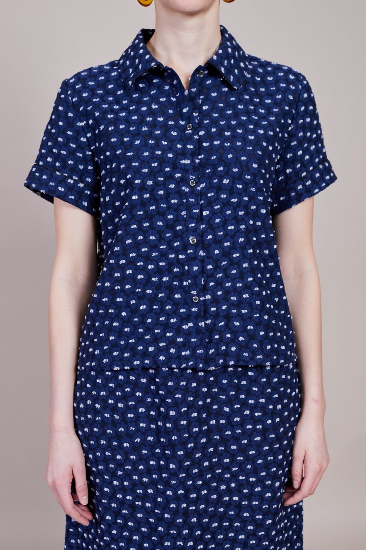 Hansel from Basel Daisy Edith Top - Navy | Garmentory