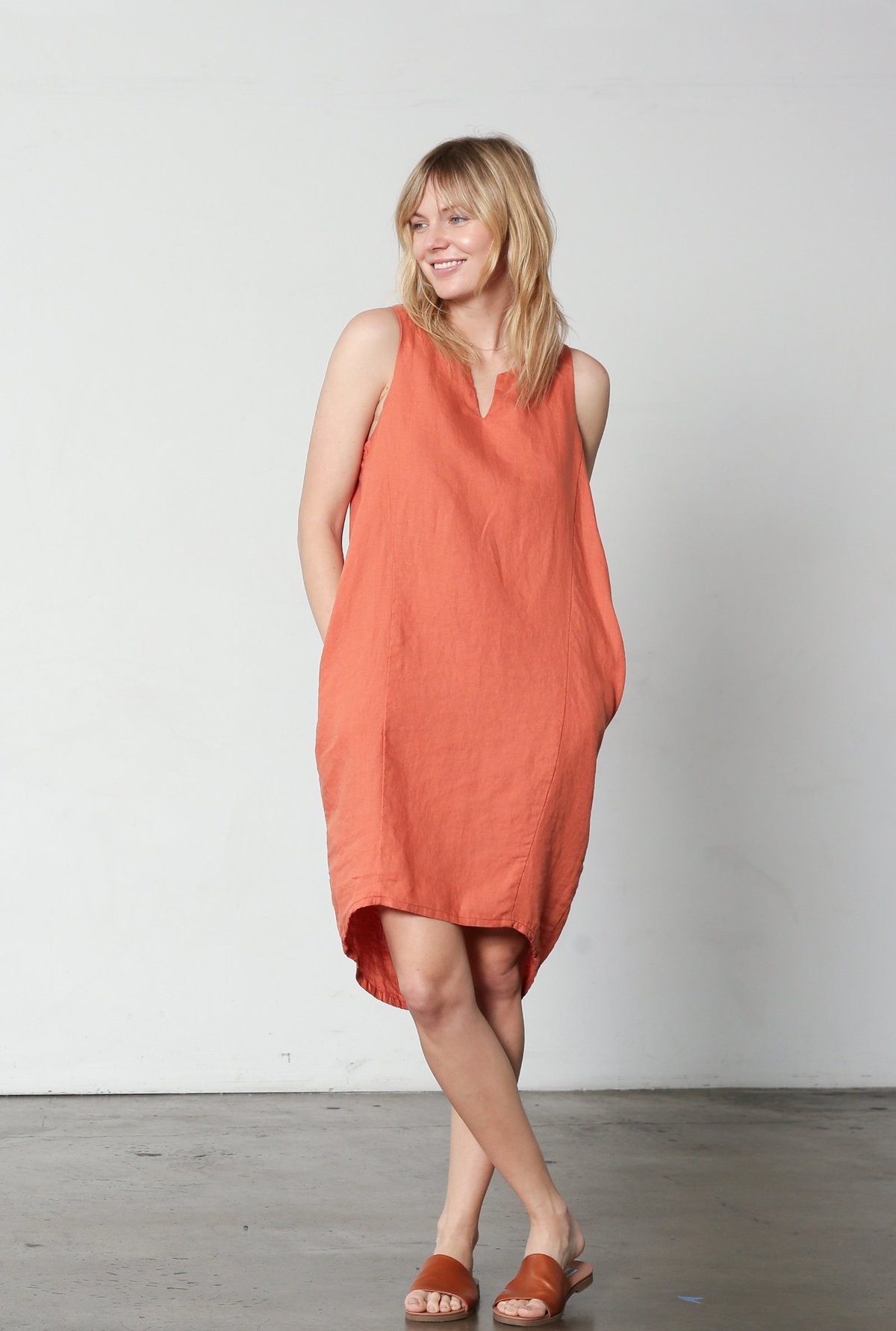 It Is Well L.A. Shell Dress - papaya | Garmentory