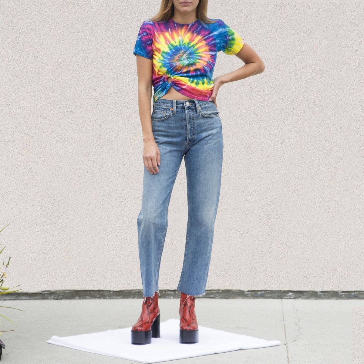 RE/DONE 70s Stove Pipe Jean - Medium Vain | Garmentory