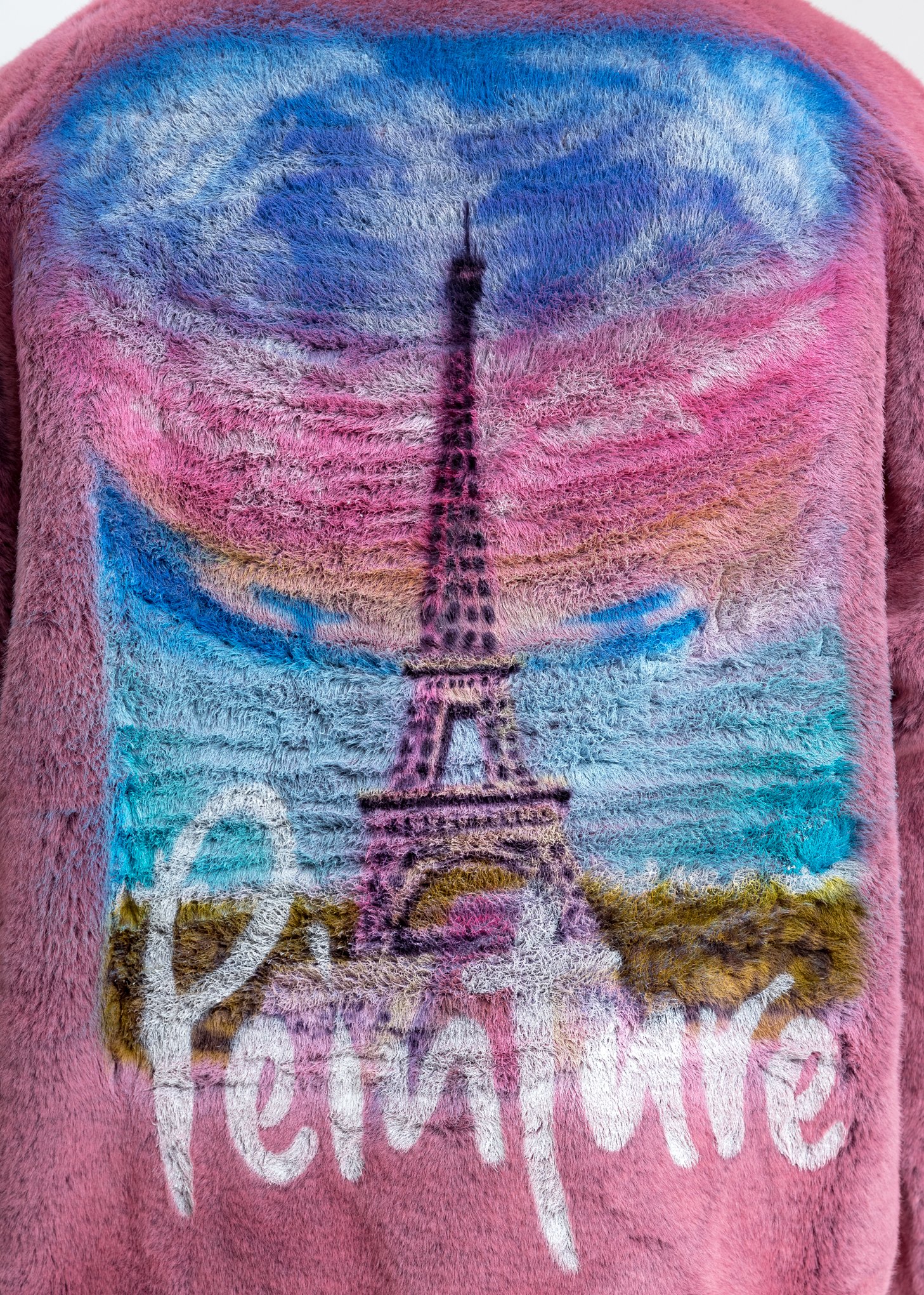 Doublet Hand-Painted Fur Jacket - Pink | Garmentory