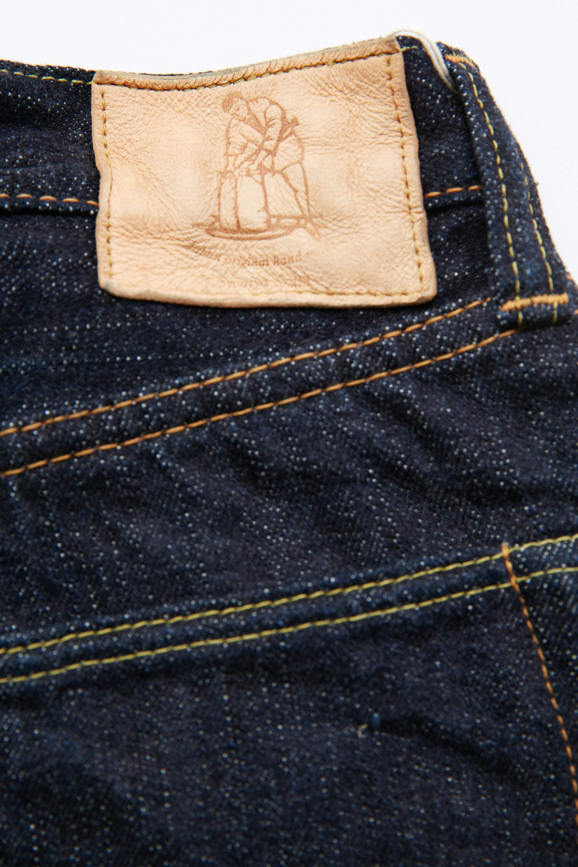 Pure Blue Japan 14oz Slim Straight One Wash Jean | Garmentory