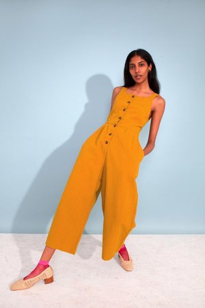 L.F.Markey Jorn Dungaree Boilersuit - Mustard | Garmentory