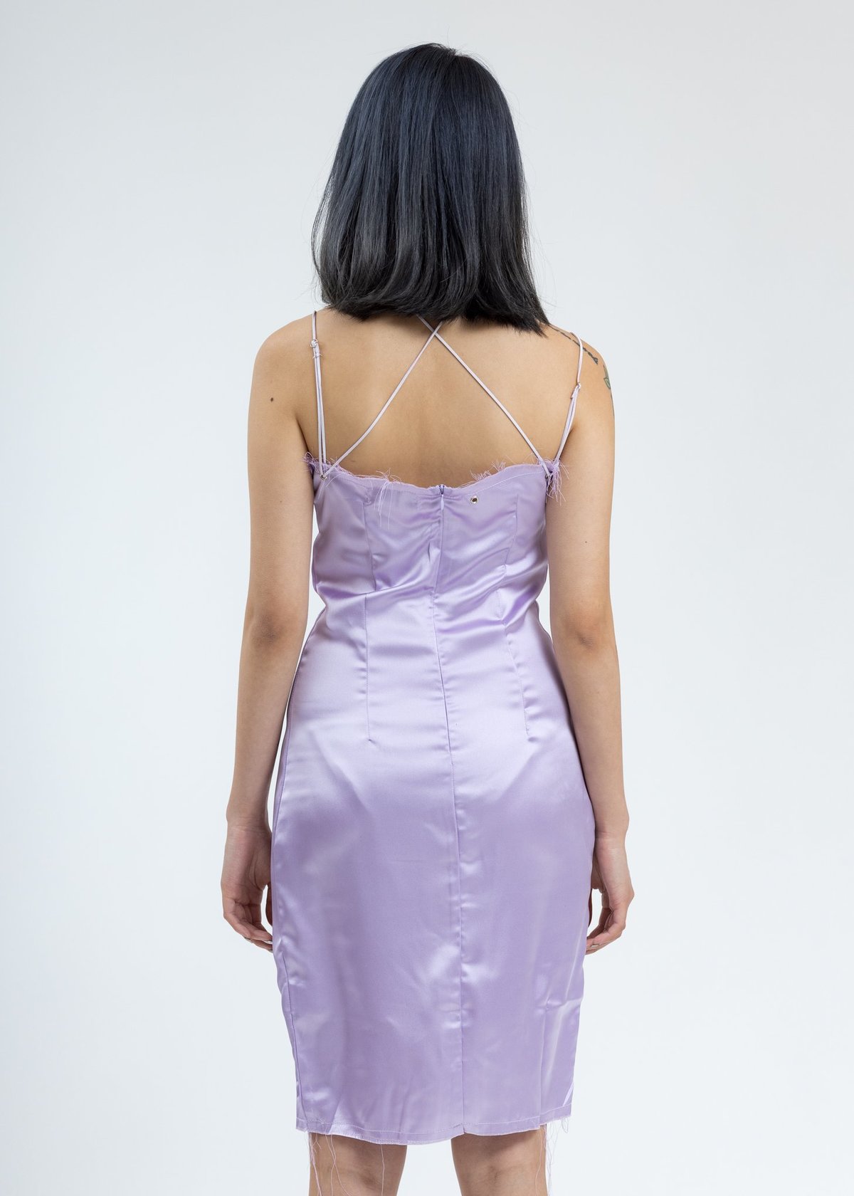 Danielle Guizio Multi Strap Bustier Dress - Lavender | Garmentory