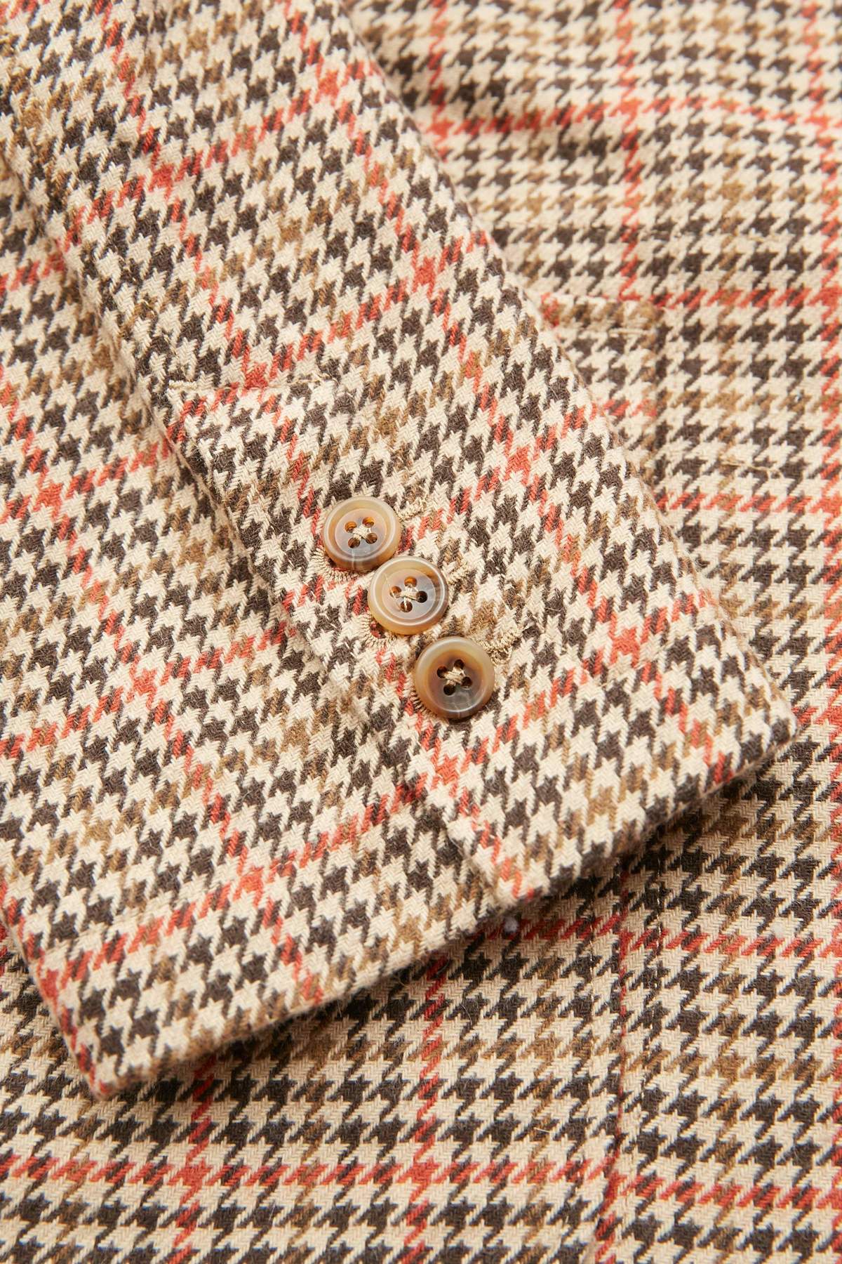 Engineered Garments Loiter Wool Jacket - Tan/Orange Big Gunclub Check ...