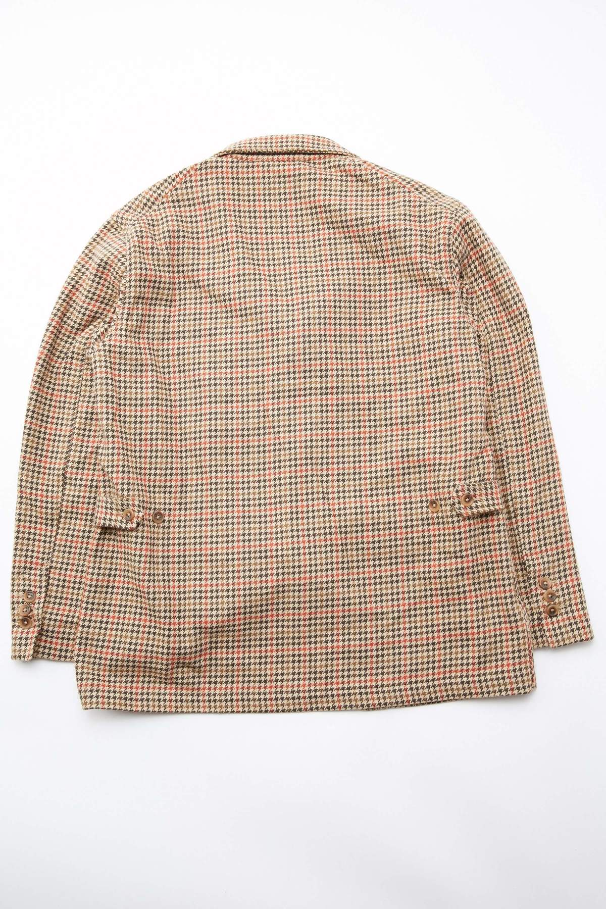Engineered Garments Loiter Wool Jacket - Tan/Orange Big Gunclub Check ...