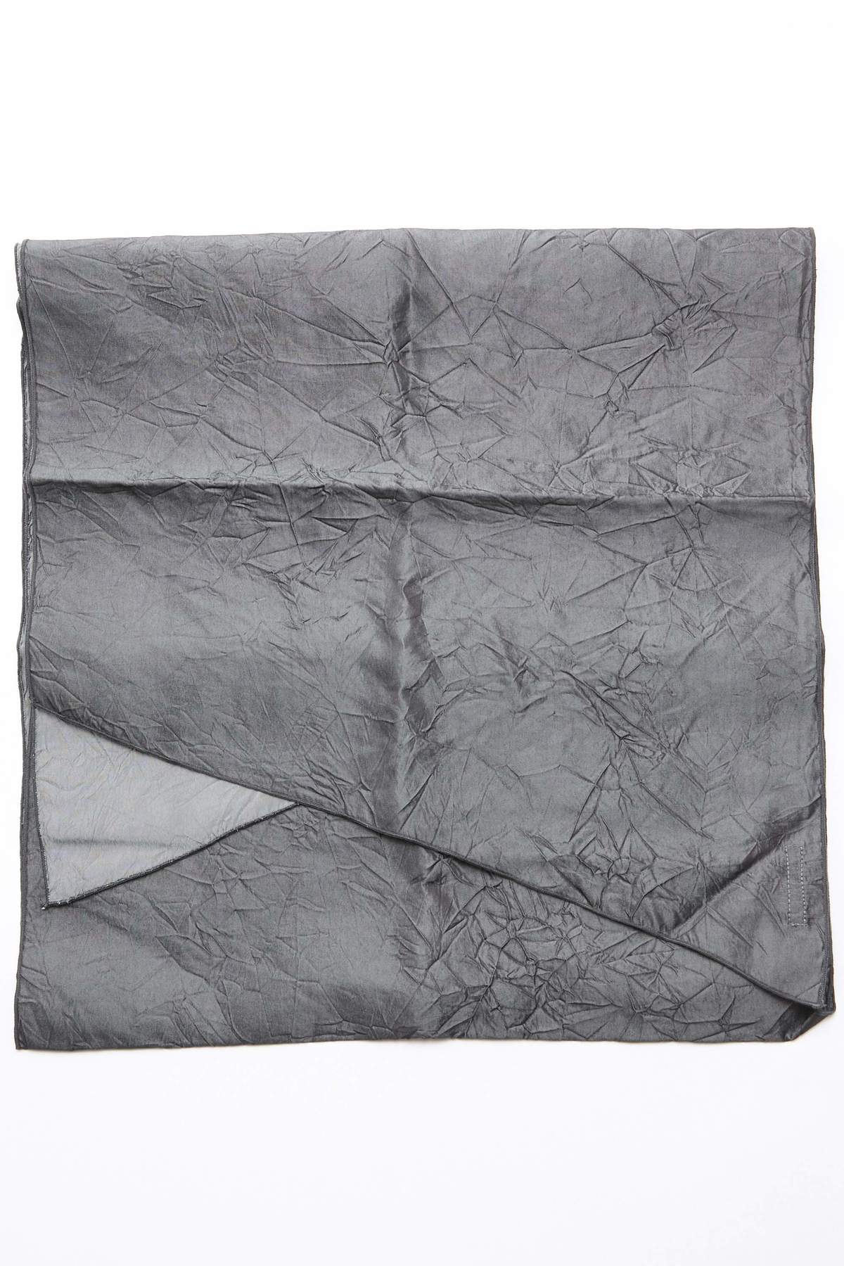 Engineered Garments Long Scarf - Charcoal Crushed Satin Taffeta ...