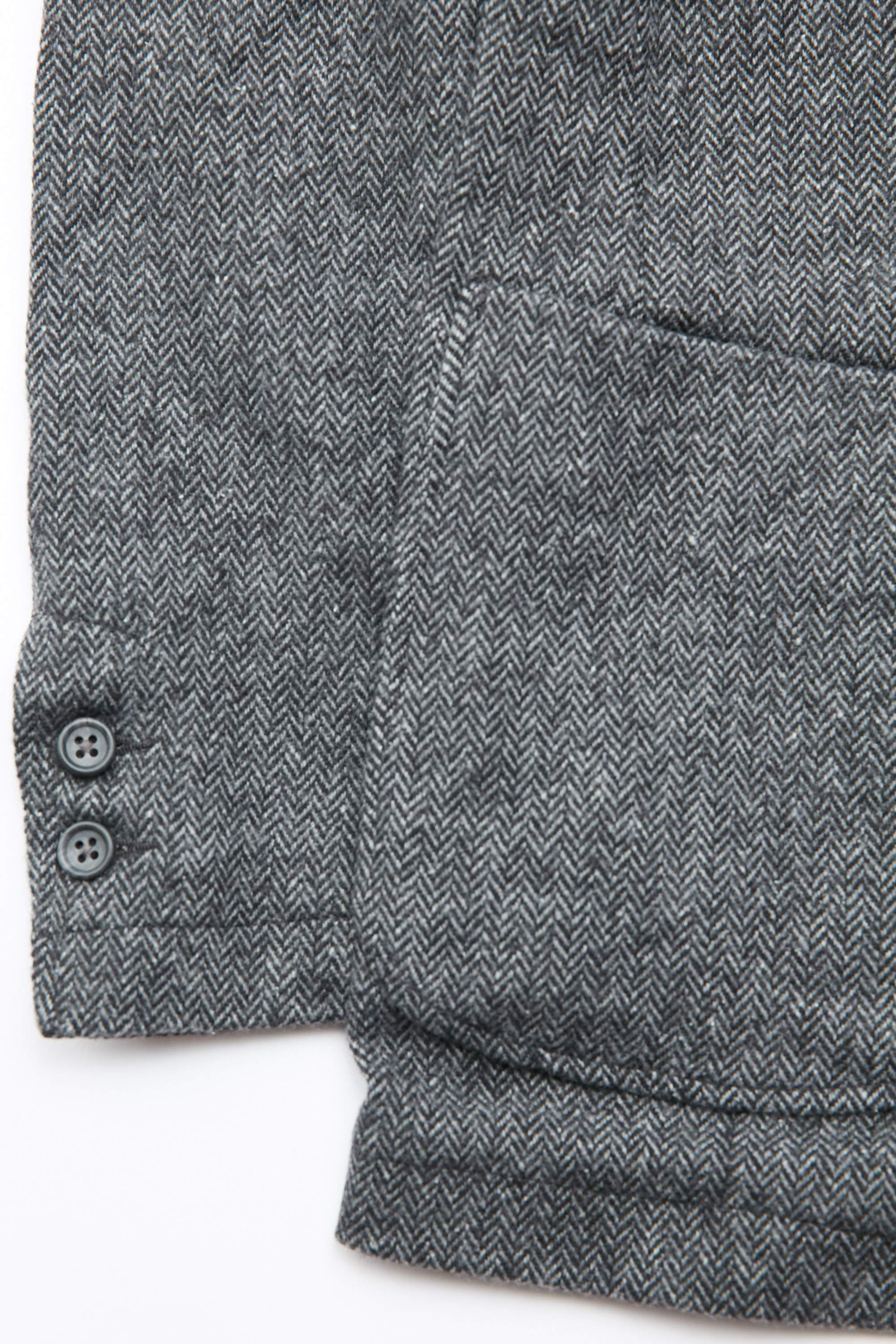 Engineered Garments Poly Wool Herringbone NB Jacket - Grey | Garmentory