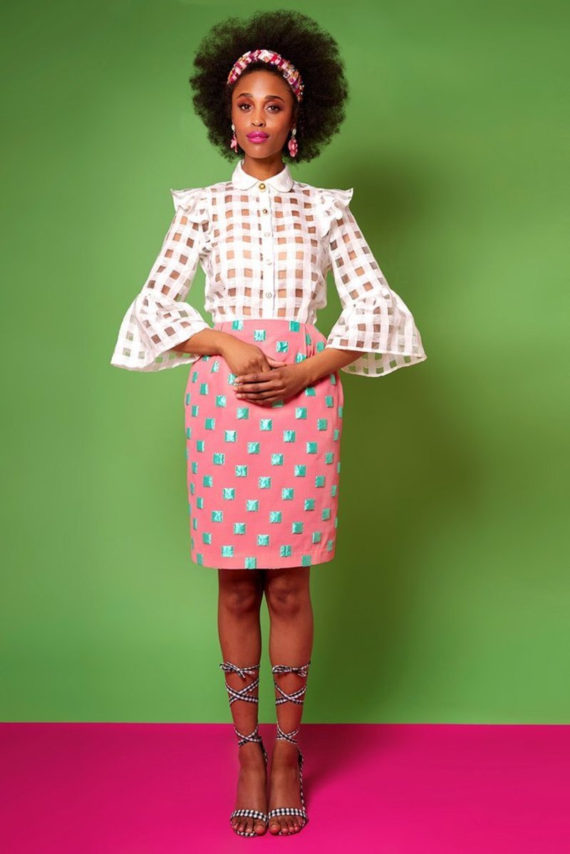 Autumn Adeigbo Sasha Skirt - Pink | Garmentory