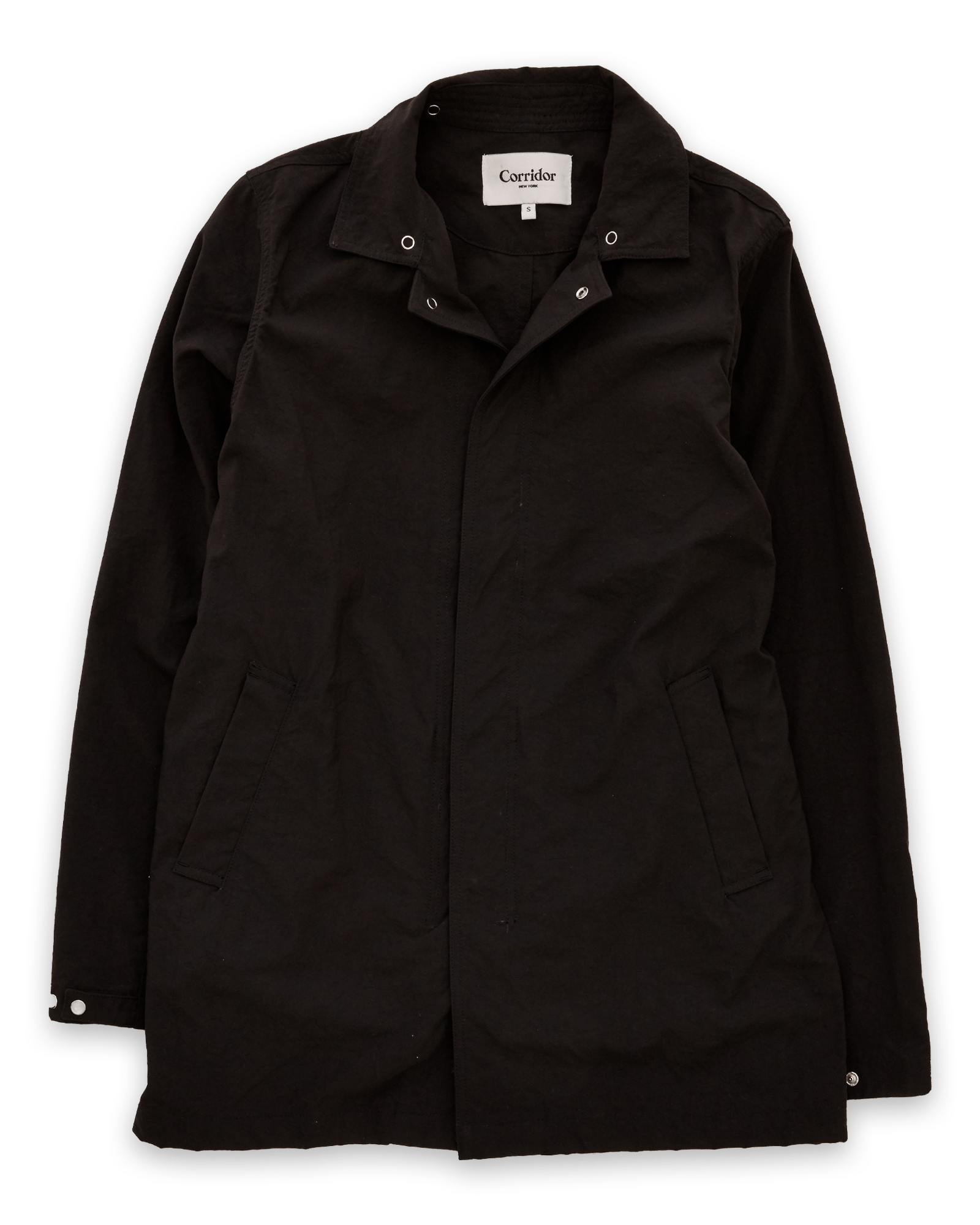 Corridor Natural Dye Nylon Rain Jacket - Charcoal | Garmentory