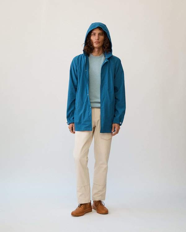 Corridor Natural Dye Nylon Rain Jacket - Indigo | Garmentory