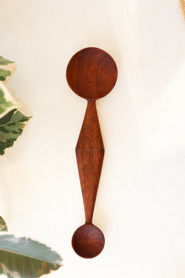 Four Leaf Wood Shop Walnut and Copper Double Ended Spoon | Garmentory