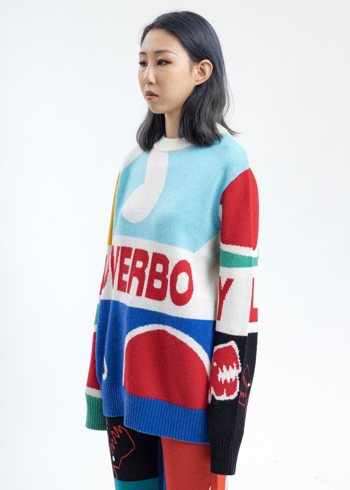 Charles Jeffrey Loverboy Block Artwork Graphic Sweater - Multicolor ...