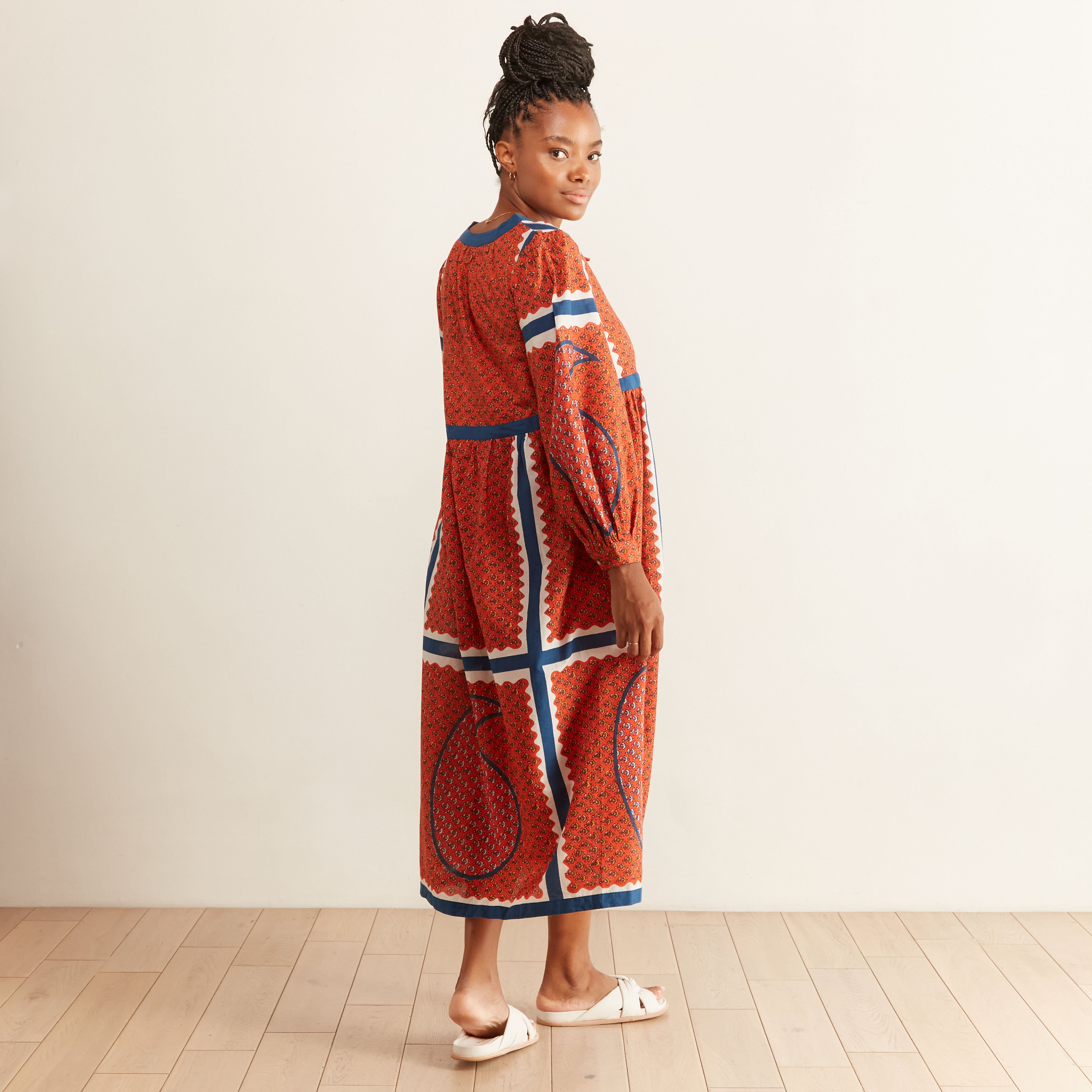 Antik Batik Gisele Long Dress - Red | Garmentory