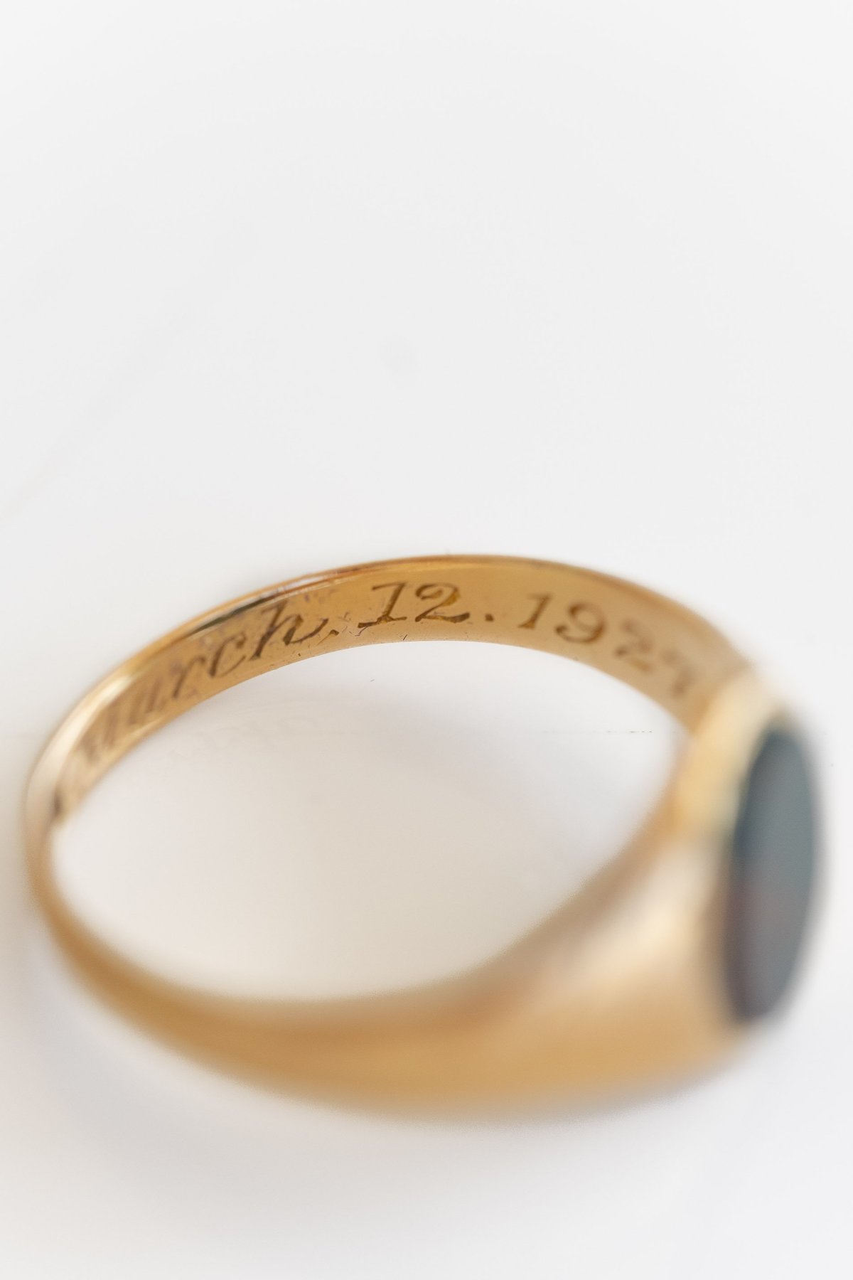Vintage 18k 1929 Bloodstone Signet Ring | Garmentory