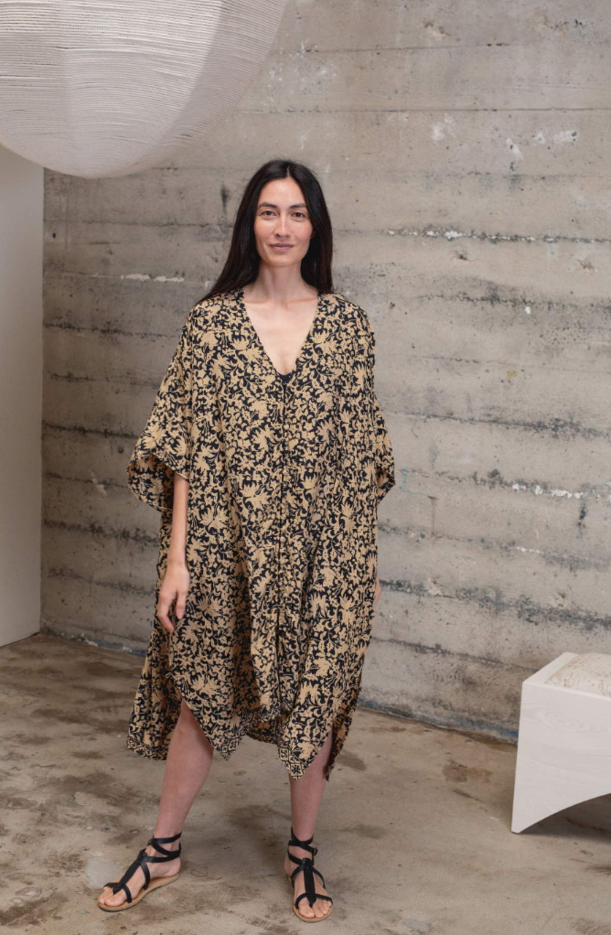 natalie martin olivia kaftan - orchid black | Garmentory