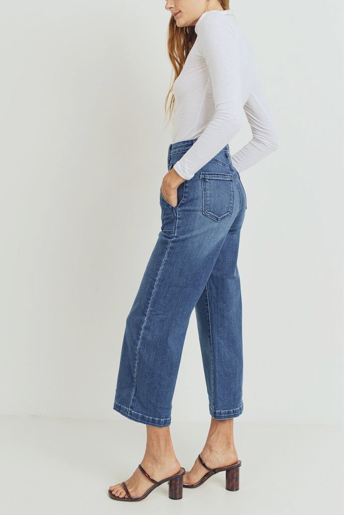 Just Black Wide Leg Pocket Jean - Medium Denim | Garmentory