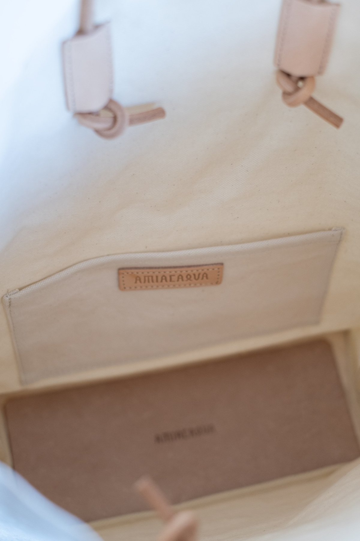 Amiacalva Tall Canvas Paper Bag - White | Garmentory