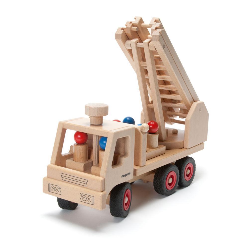 KIDS Fagus Wooden Fire Engine Toy - Natural | Garmentory