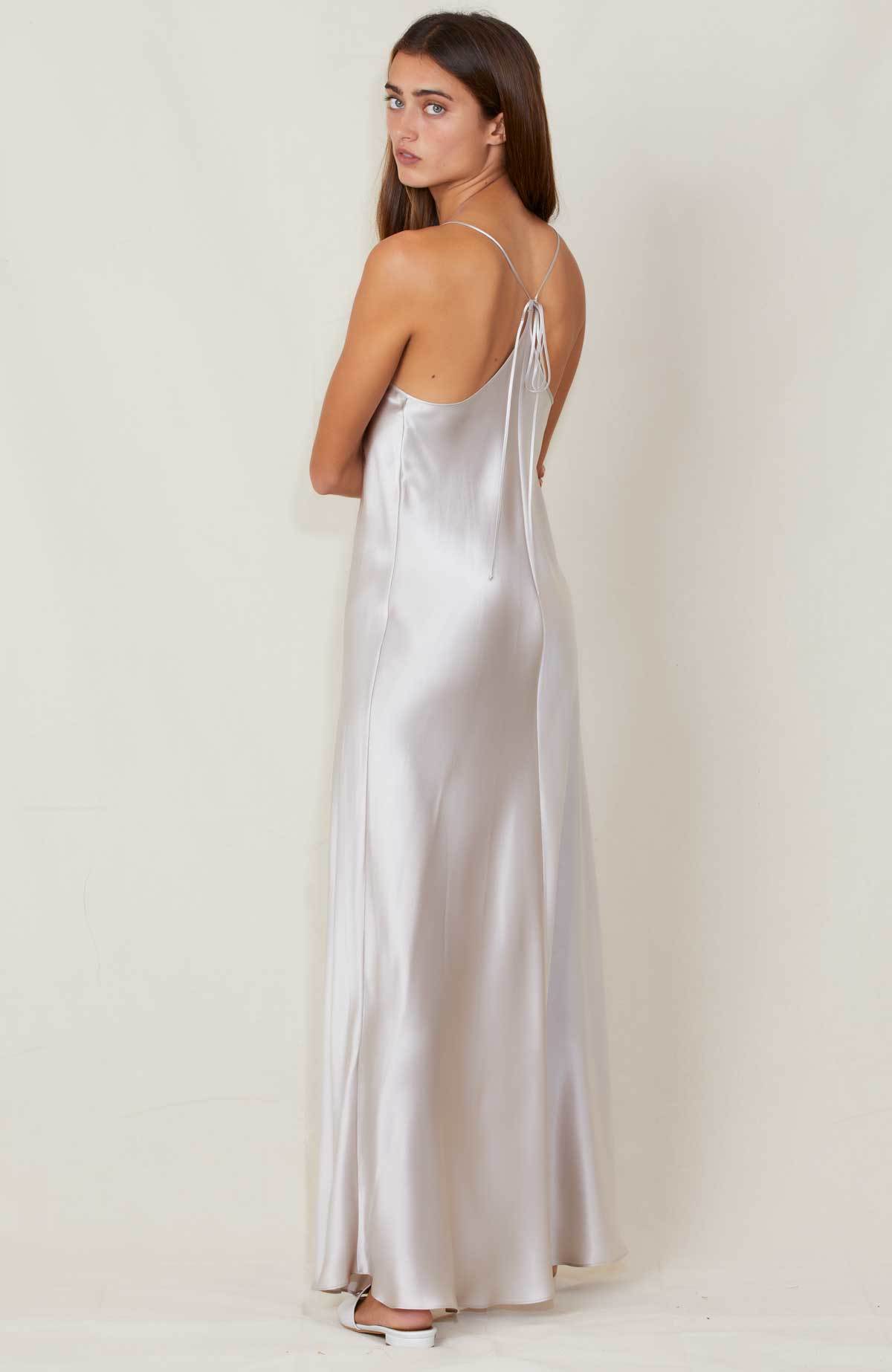 BEAUTIFUL PEOPLE Silk Maxi Dress - OYSTER | Garmentory