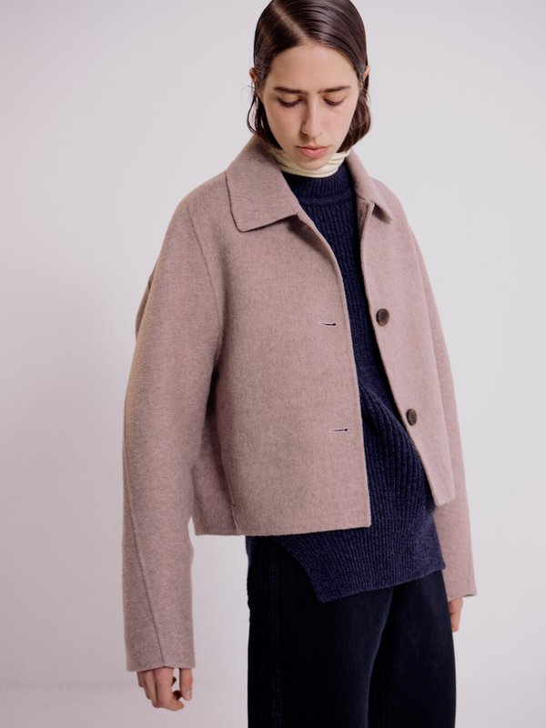 Mijeong Park Handmade Short Coat - Taupe | Garmentory