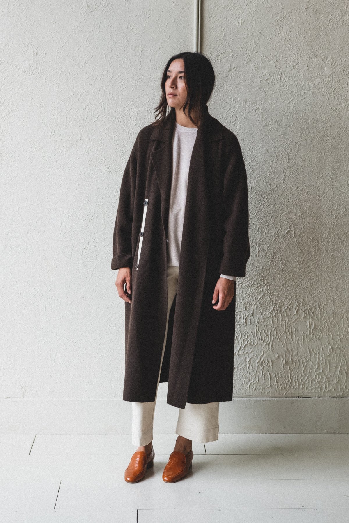 NOMAT DOUBLE KNIT COAT - UNDYED YAK WOOL | Garmentory