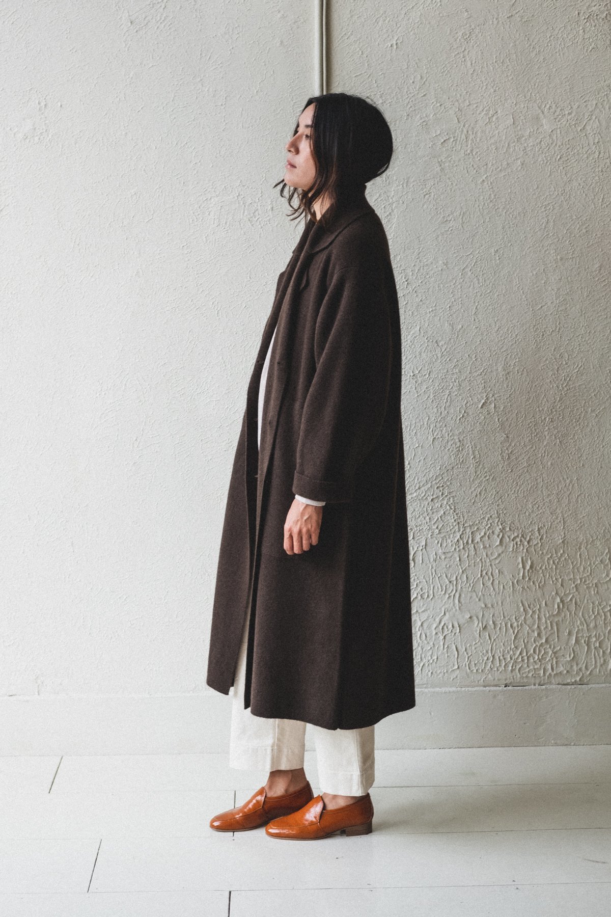 NOMAT DOUBLE KNIT COAT - UNDYED YAK WOOL | Garmentory