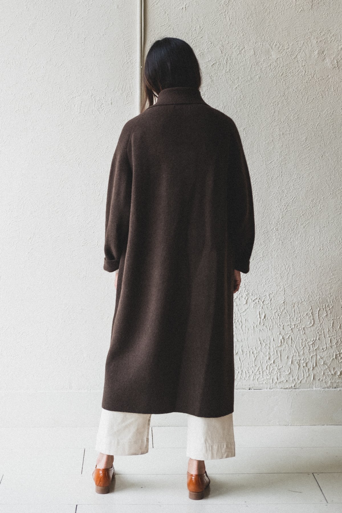 NOMAT DOUBLE KNIT COAT - UNDYED YAK WOOL | Garmentory