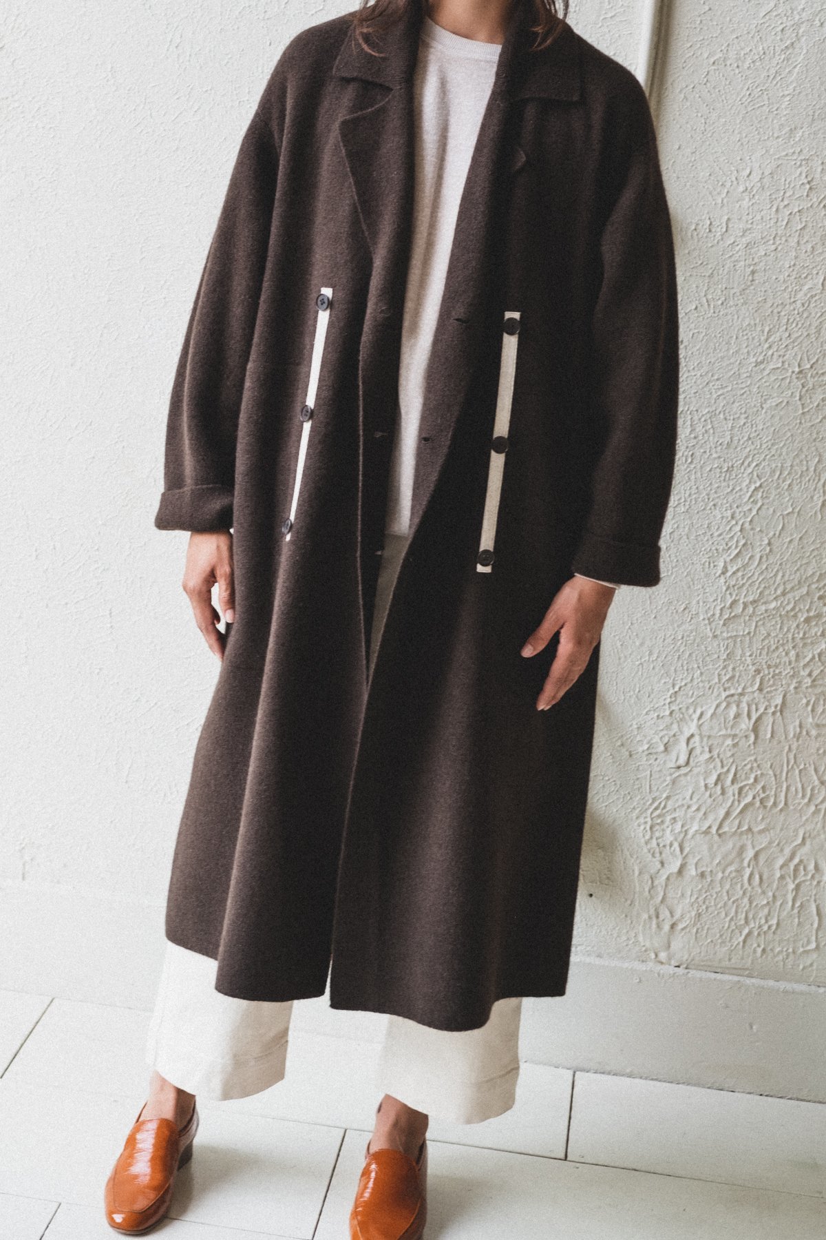 NOMAT DOUBLE KNIT COAT - UNDYED YAK WOOL | Garmentory