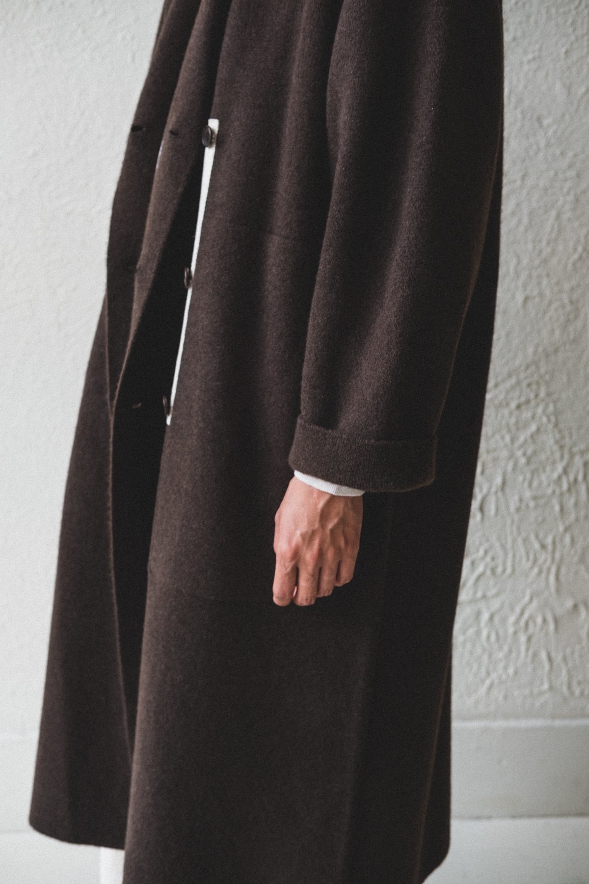 NOMAT DOUBLE KNIT COAT - UNDYED YAK WOOL | Garmentory
