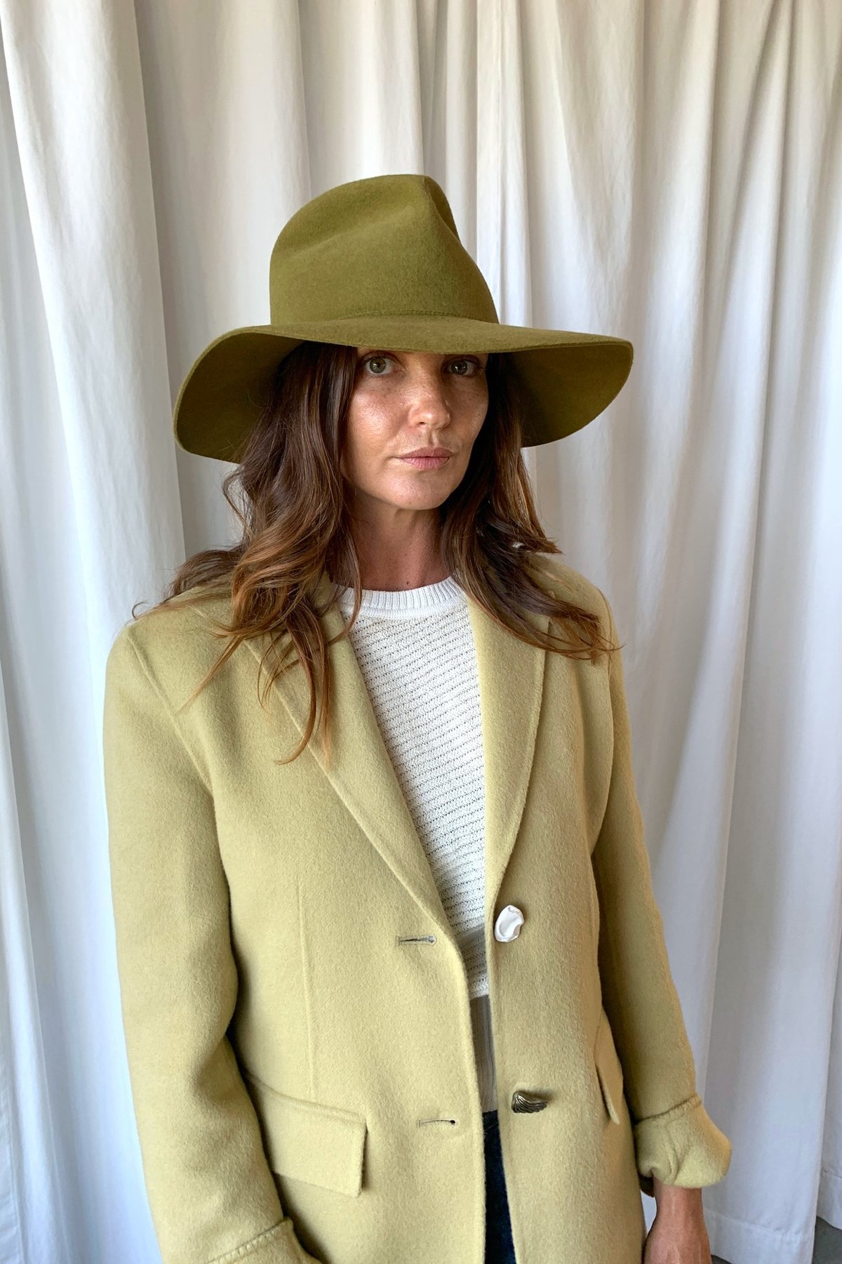 Clyde Wide Pinch Hat - Burnt Gold | Garmentory