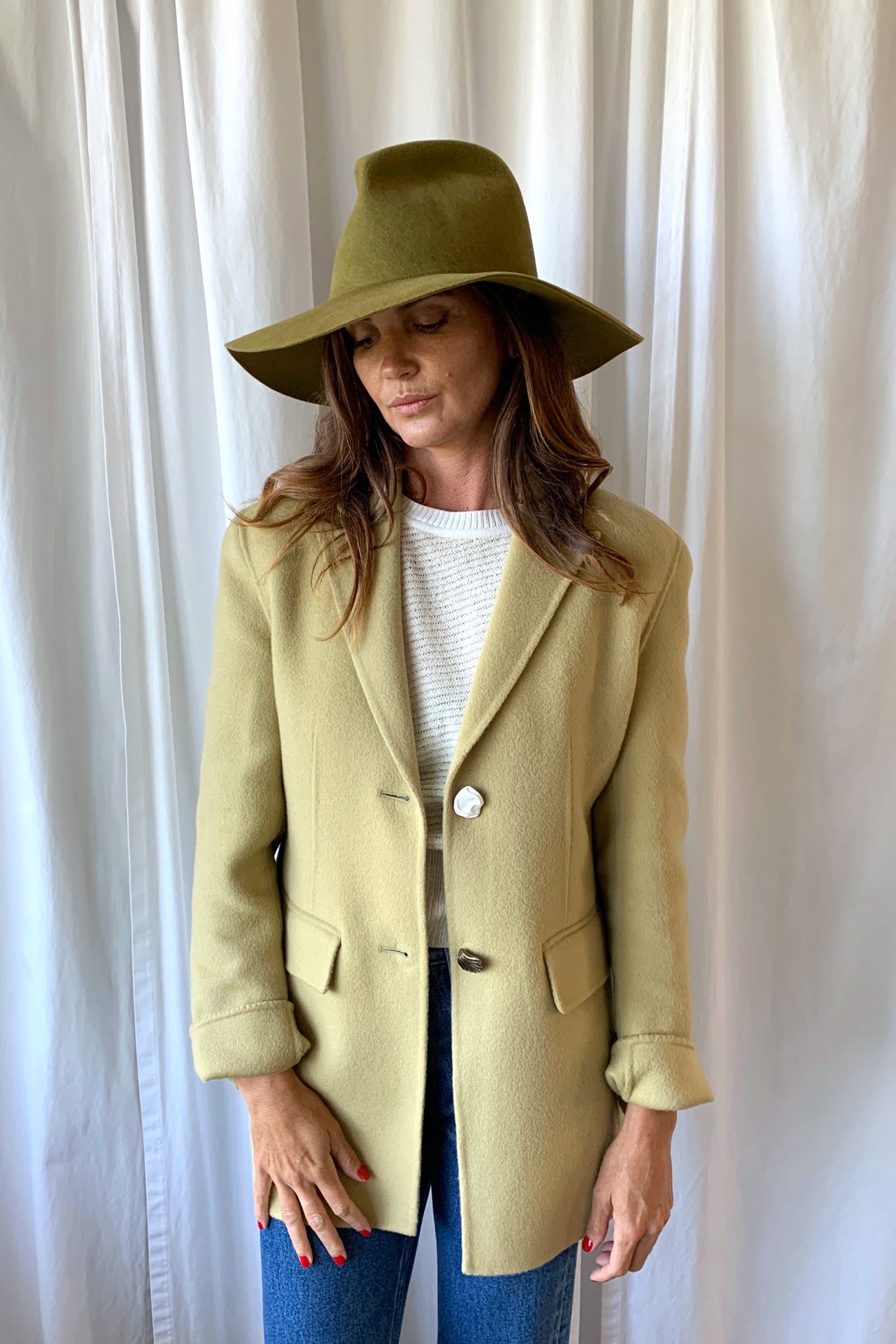 Clyde Wide Pinch Hat - Burnt Gold | Garmentory