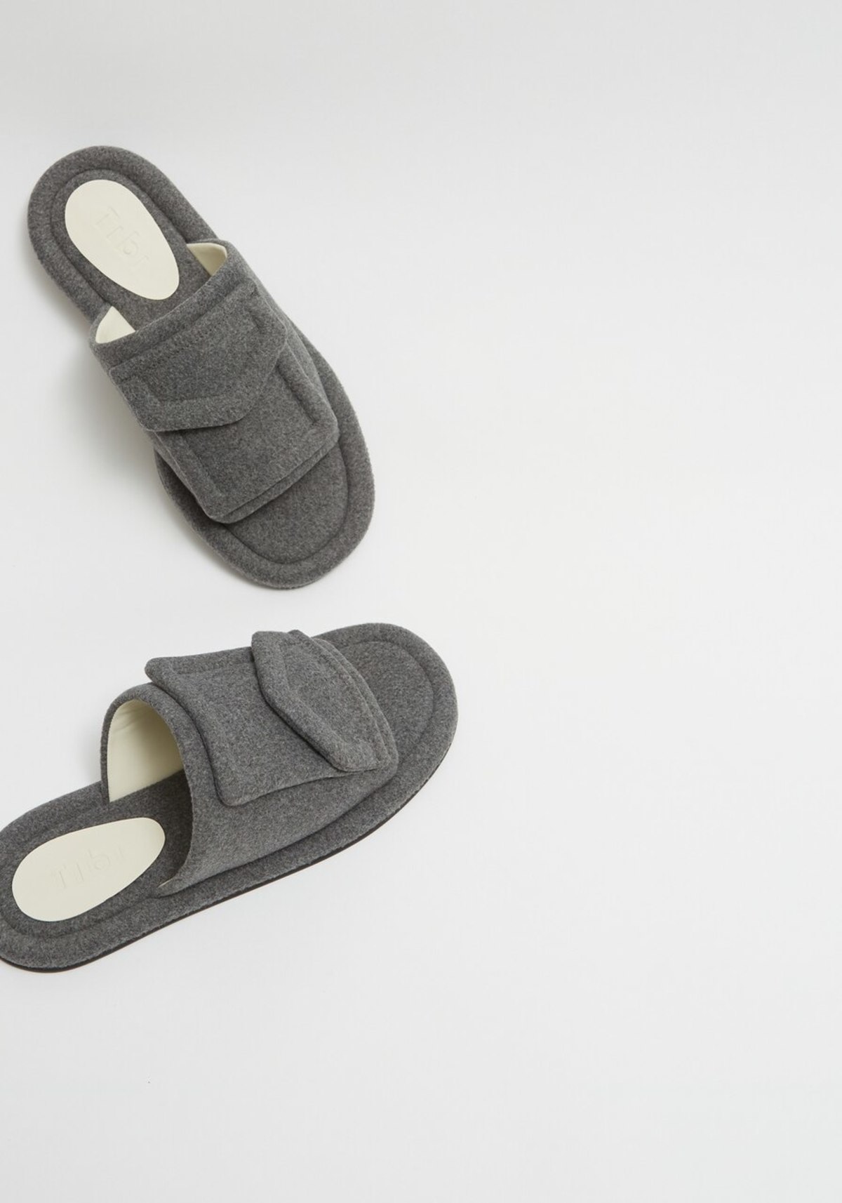 Tibi Beryen Wool Felt Sandal - Grey Multi | Garmentory