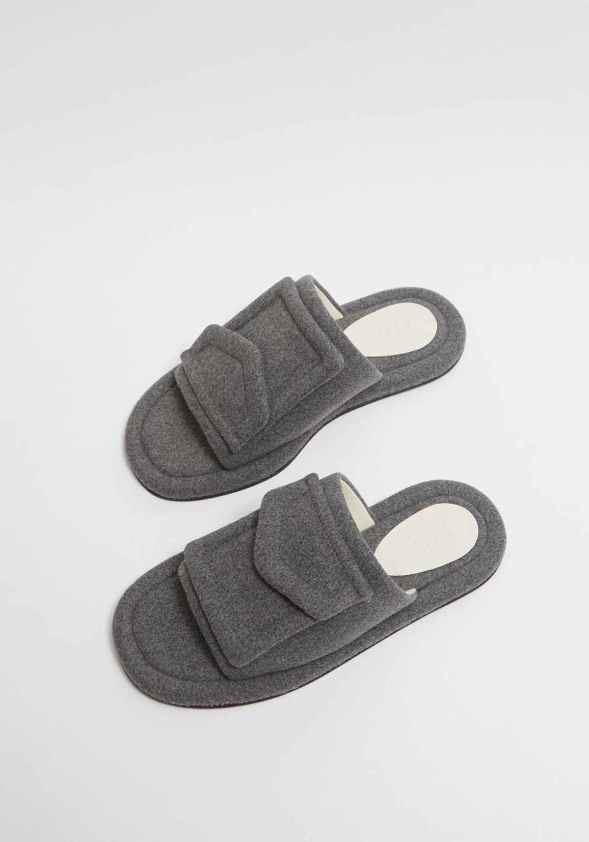 Tibi Beryen Wool Felt Sandal - Grey Multi | Garmentory